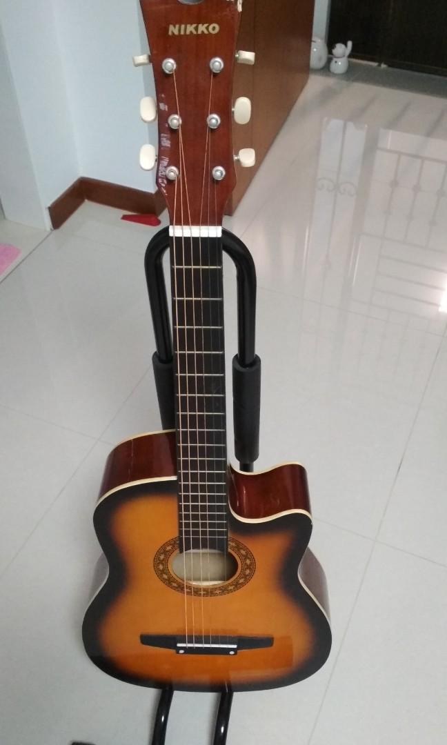 Nikko Acoustic Guitar, Hobbies & Toys, Music & Media, Musical ...