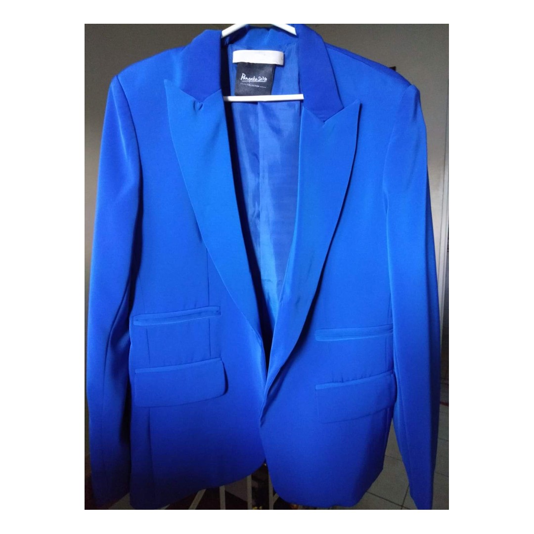 Royal blue formal coat/blazer, Women's Fashion, Coats, Jackets and ...