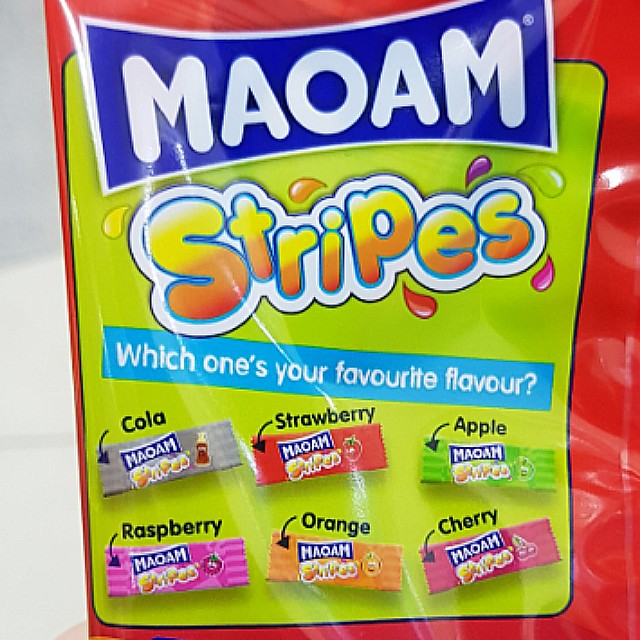 UK Chewy Fruity Maoam Stripes cherry cola strawberry apple orange pack ...