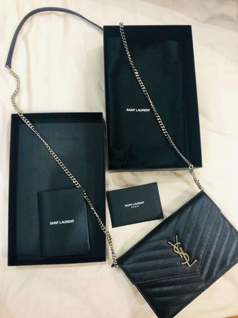 YSL WOC (wallet on chain), Luxury, Bags & Wallets on Carousell