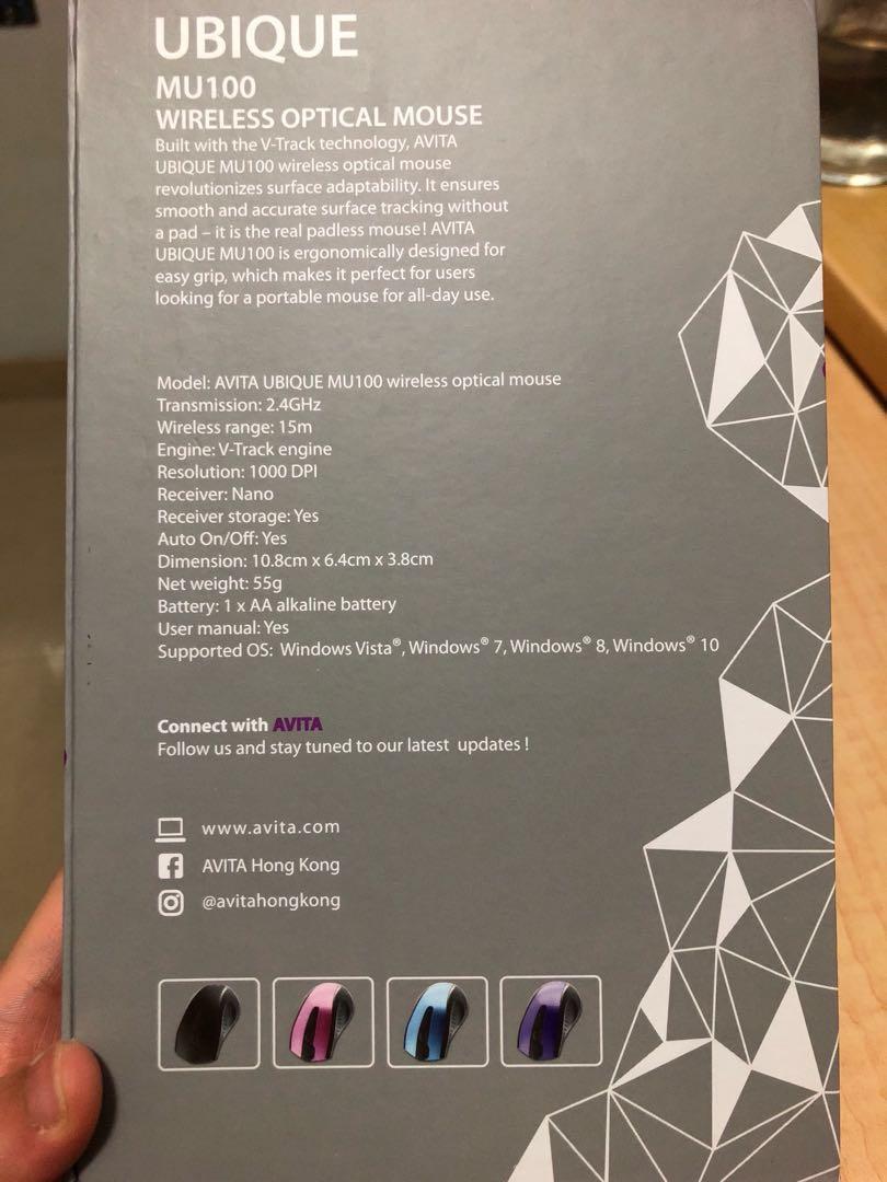 Avita Ubique MU100 wireless optical mouse 100% new, 電腦＆科技, 商務用科技產品 ...