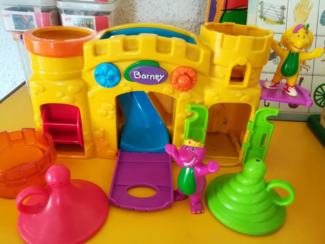 BARNEY CASTLE TOY water sand with two figure, Hobbies & Toys, Toys ...