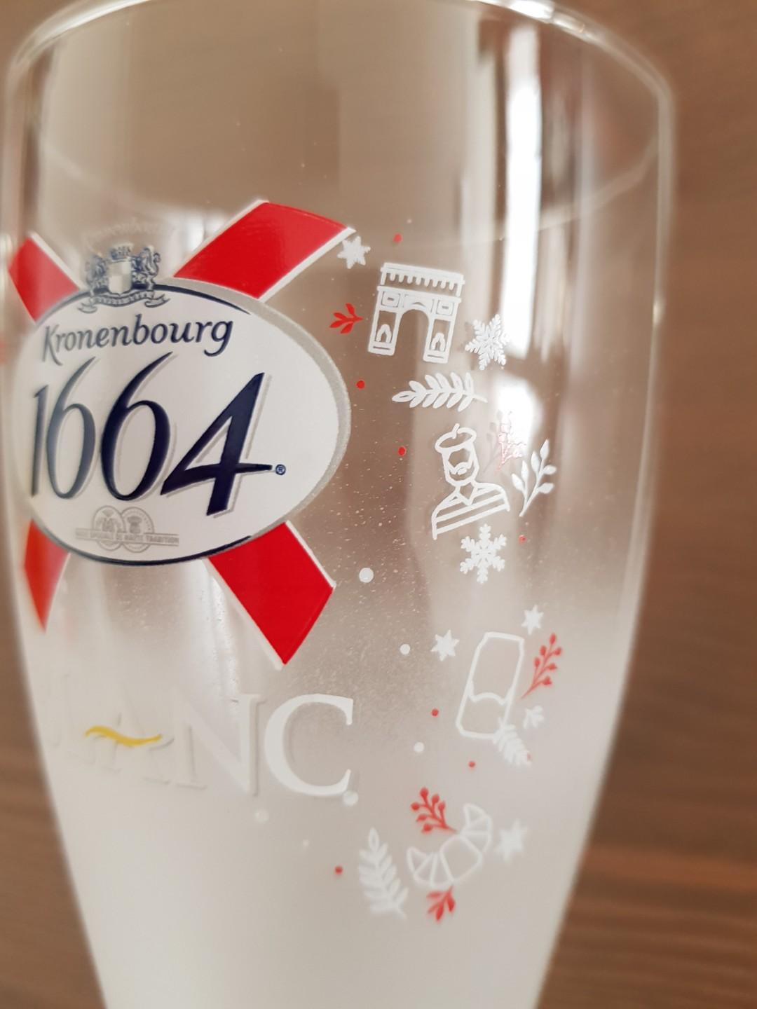 Beer Glass - Kronenbourg 1664 Blanc, Furniture & Home Living, Kitchenware & Tableware, Other ...