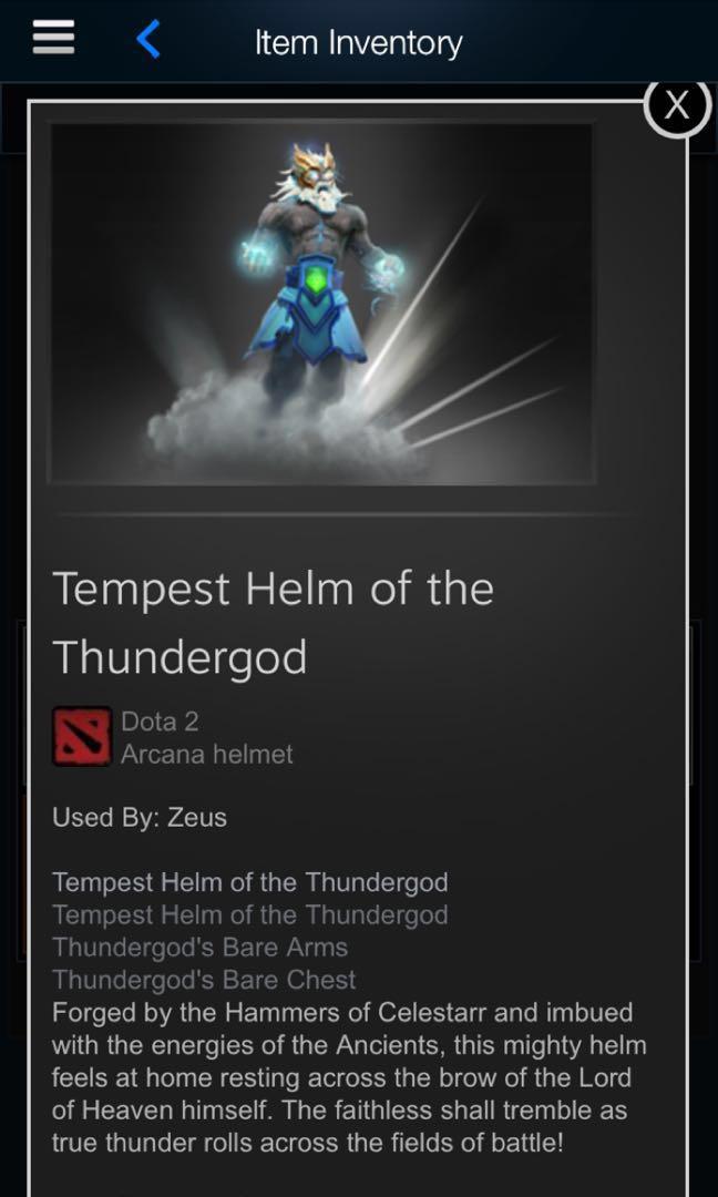 Dota 2 Zeus Arcana Mix Set, Video Gaming, Gaming Accessories ...