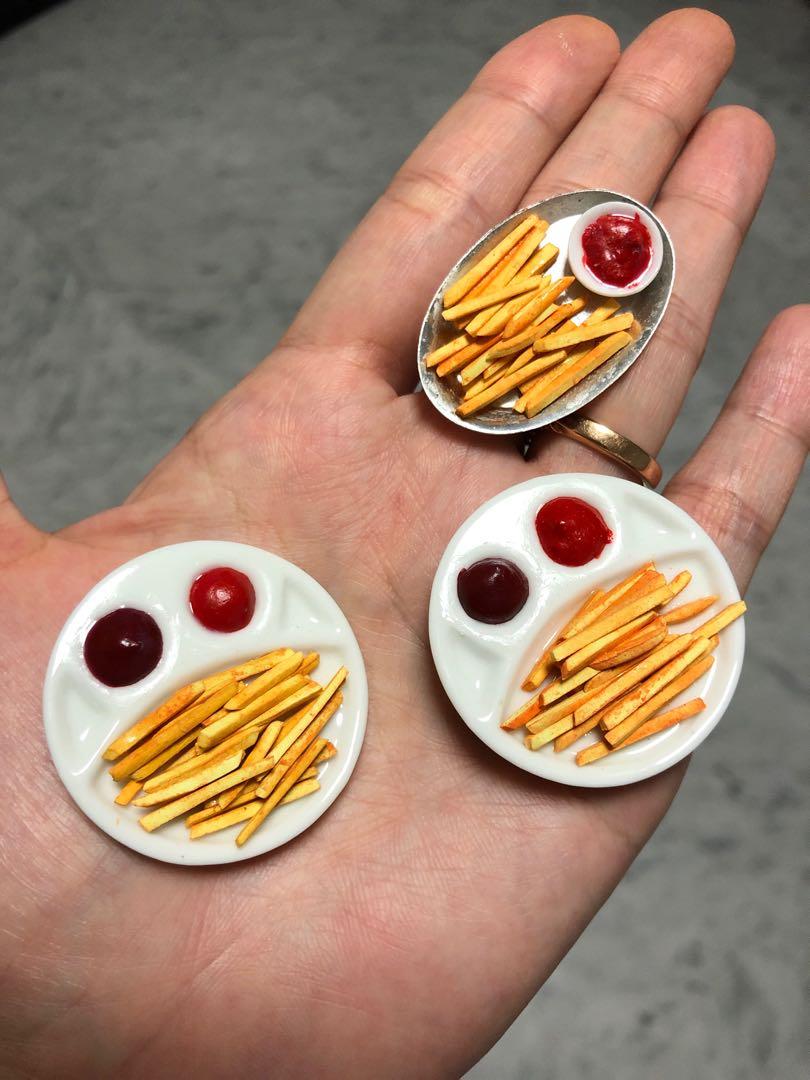 Handmade Miniature French Fries (Clay), Hobbies & Toys, Stationery ...