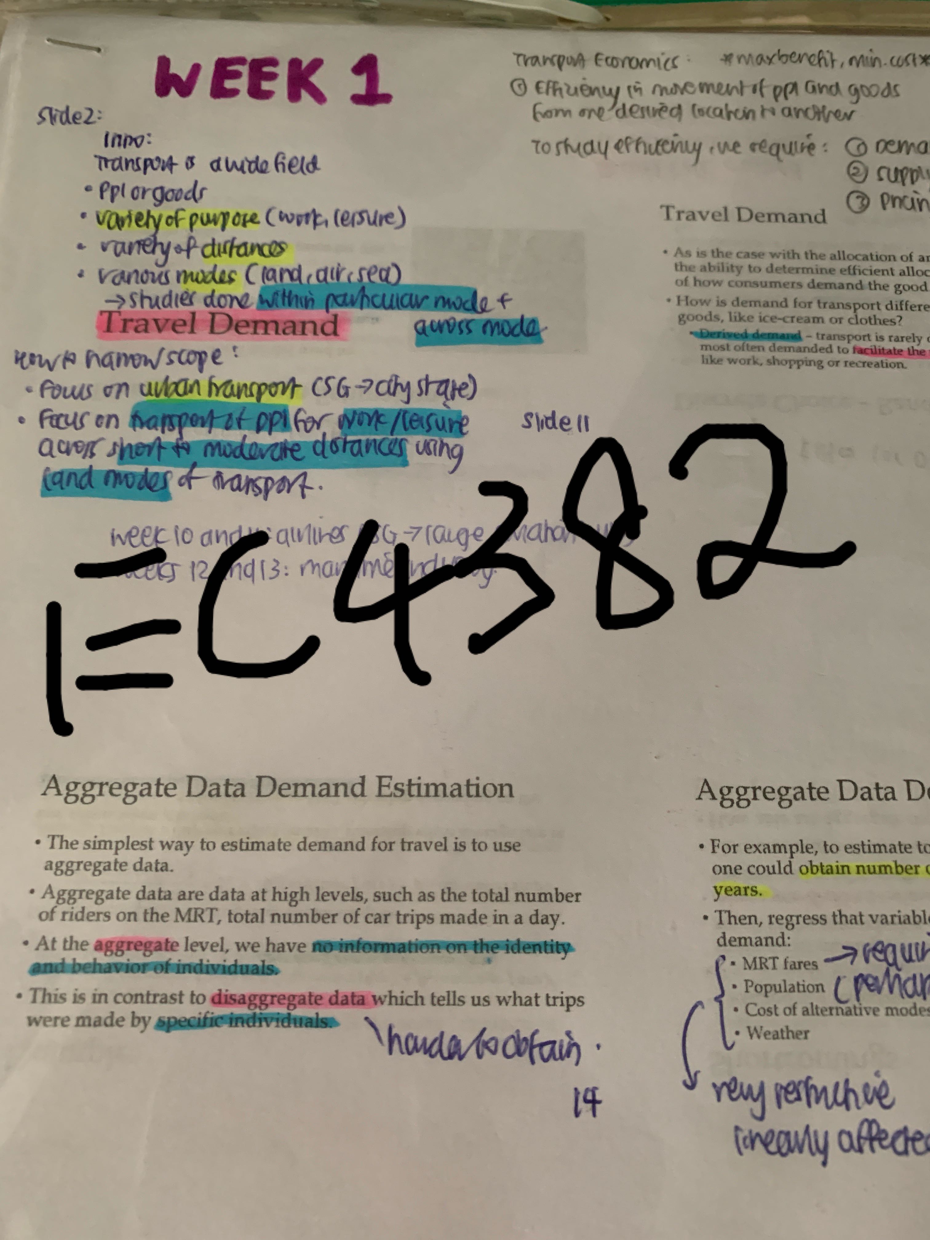 (SOLD) NUS EC4382 transport economics lecture notes and readings ...