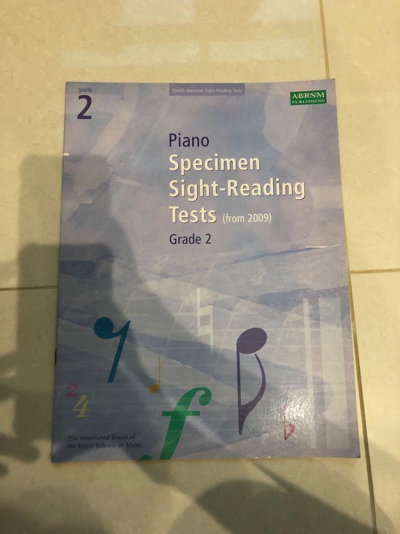 Piano Book Specimen Sight-Reading Tests Grade 2, Hobbies & Toys, Music ...
