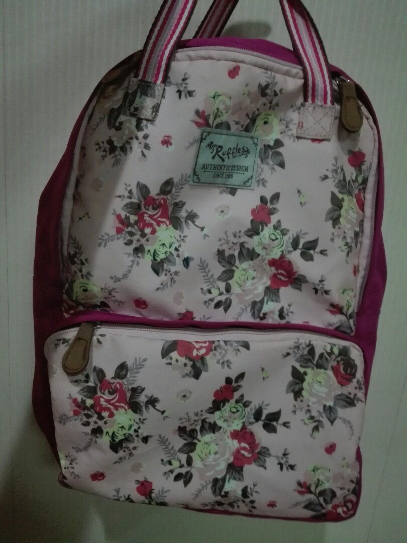 Raffles Pink Backpack, Women's Fashion, Bags & Wallets, Backpacks on ...