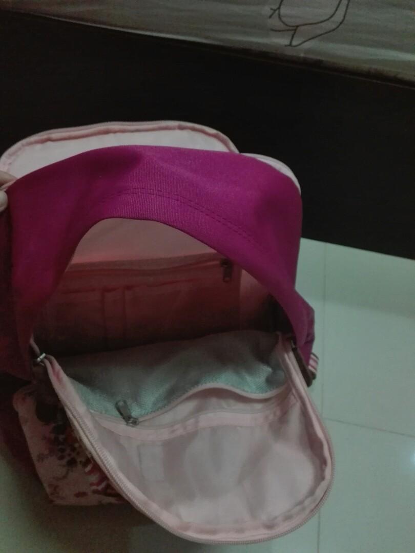 Raffles Pink Backpack, Women's Fashion, Bags & Wallets, Backpacks on ...