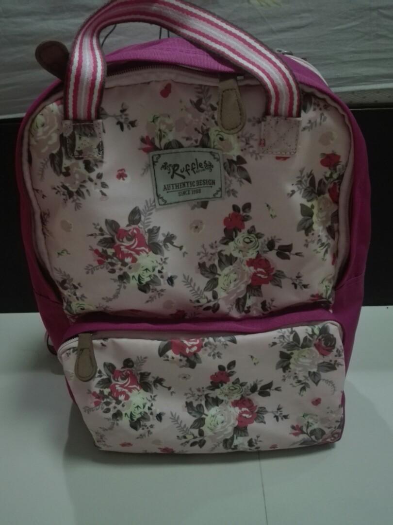 Raffles Pink Backpack, Women's Fashion, Bags & Wallets, Backpacks on ...