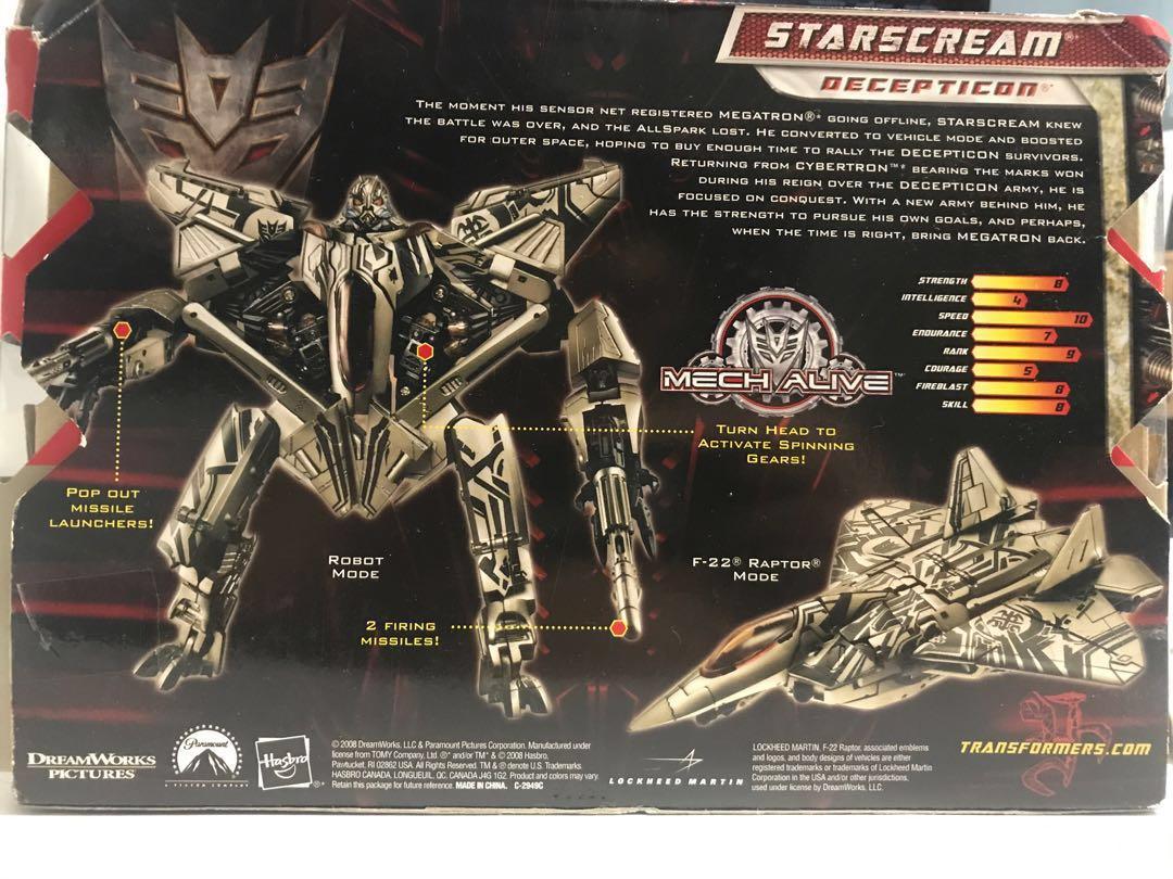 Transformers ROTF Voyager Starscream, Toys & Games, Bricks & Figurines ...