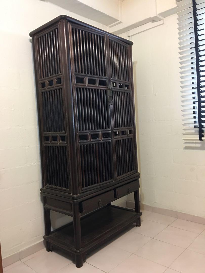Vintage chicken wing wood 2 tier cabinet, Furniture & Home Living ...