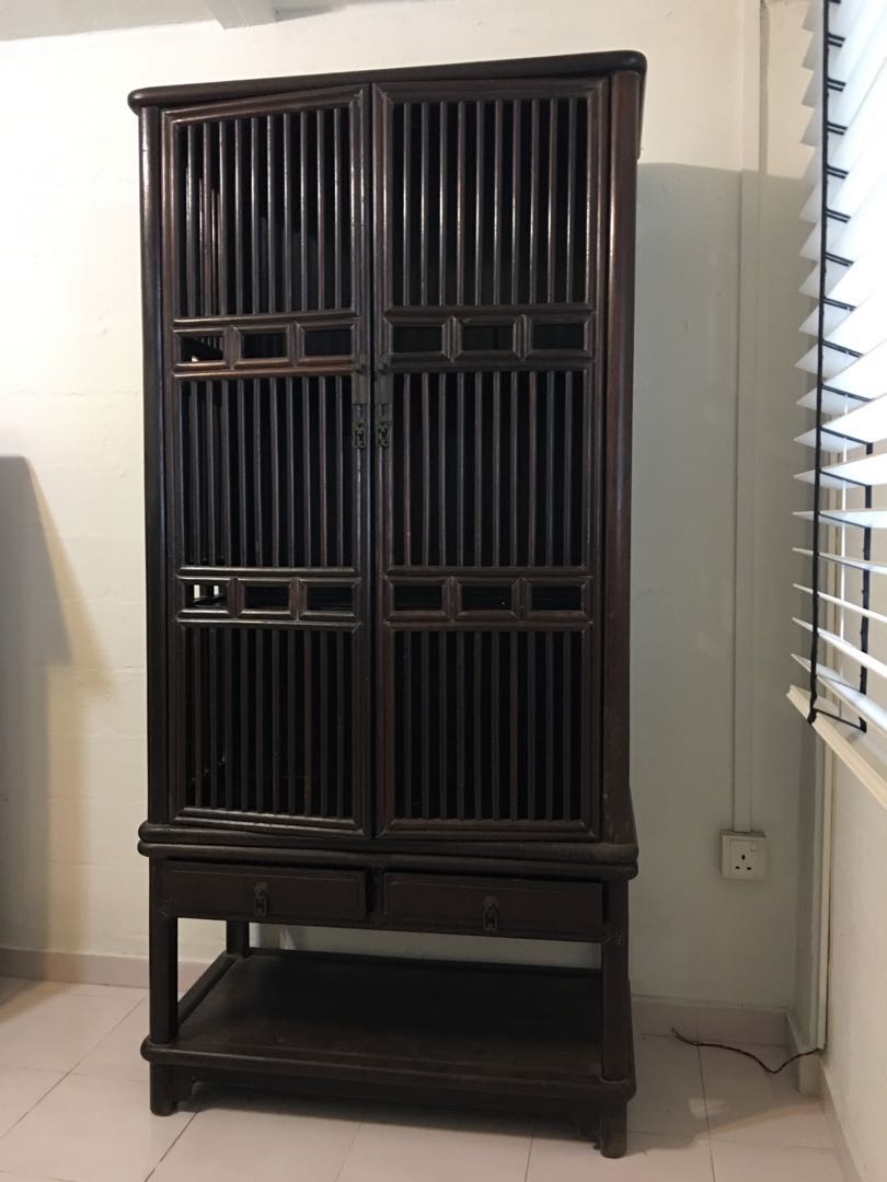 Vintage chicken wing wood 2 tier cabinet, Furniture & Home Living ...