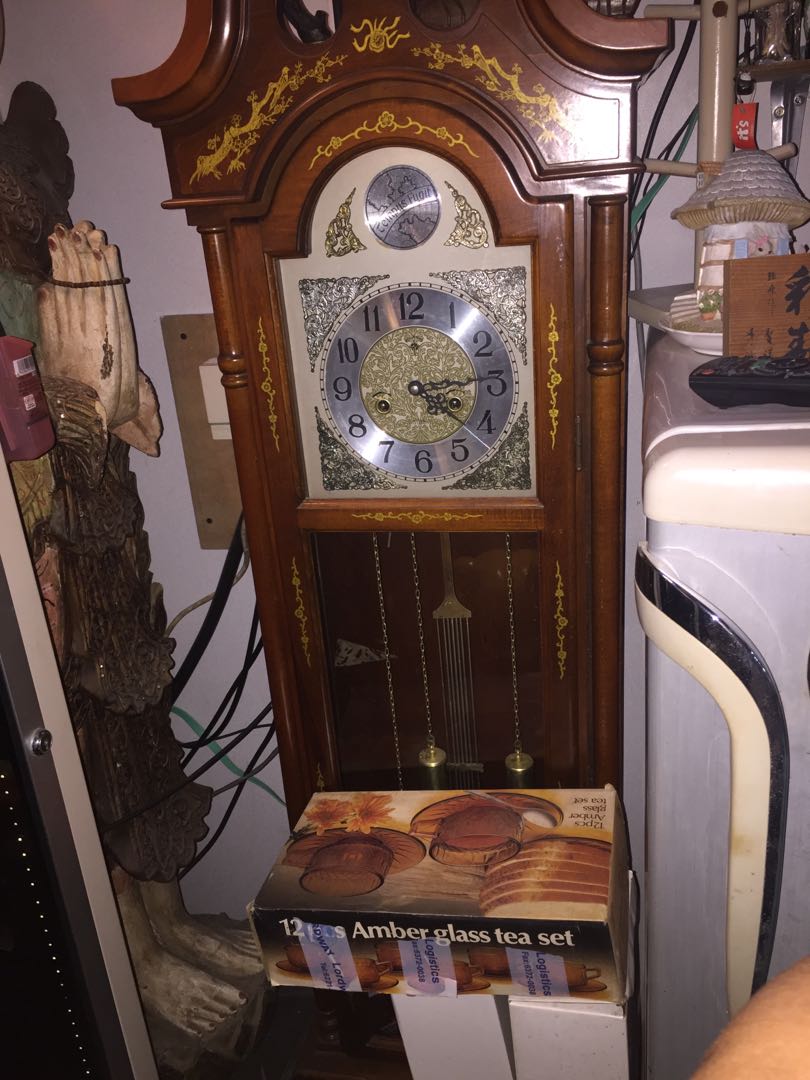 Vintage 6 ft tall grandfather clock, Everything Else on Carousell