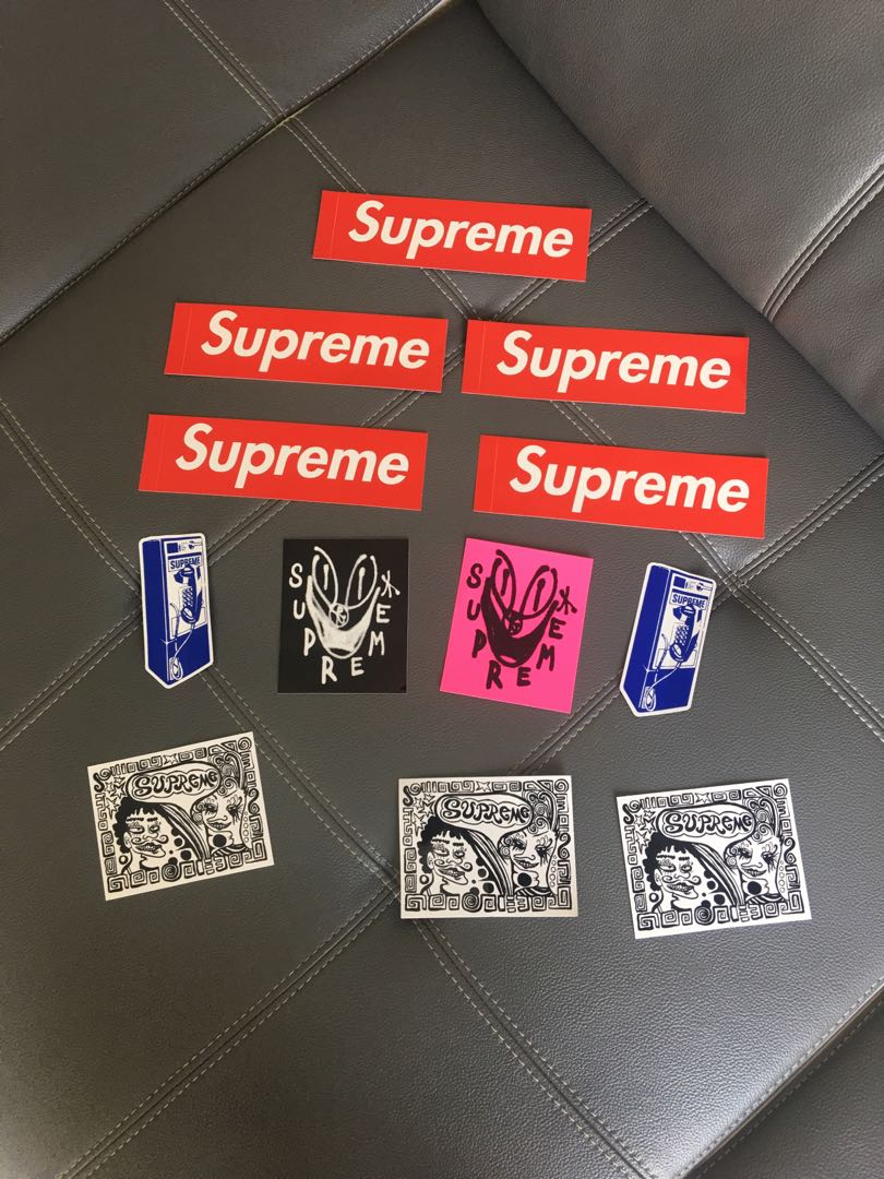 Authentic Supreme stickers, Luxury, Accessories on Carousell