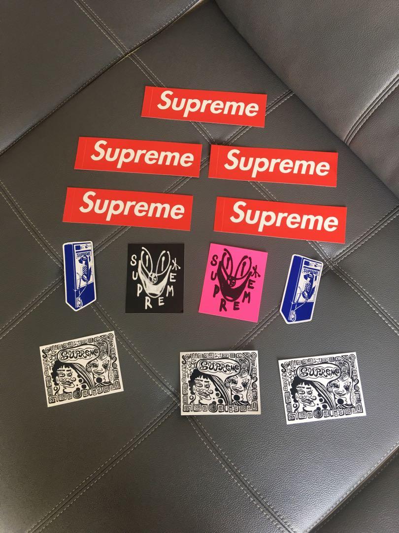Authentic Supreme stickers, Luxury, Accessories on Carousell