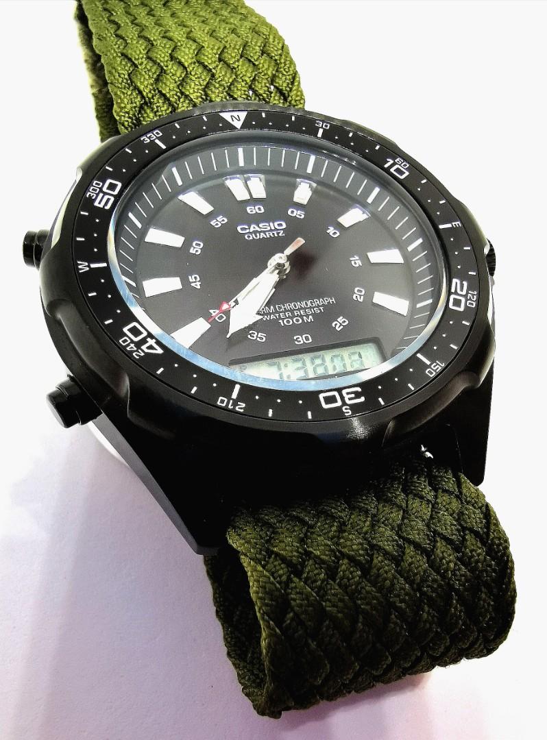 Casio "Arnie" Ana-Digi 44mm AMW320 PVD Nato *No trades, Mobile Phones ...