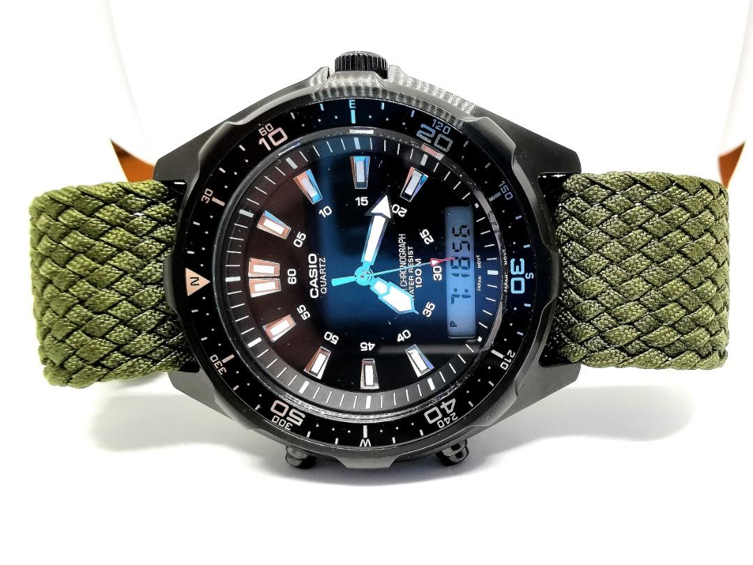 Casio "Arnie" Ana-Digi 44mm AMW320 PVD Nato *No trades, Mobile Phones ...