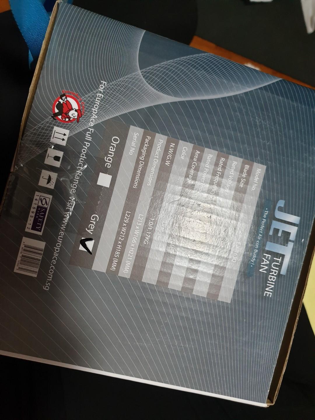 EuropAce Jet Turbine Fan, Home Appliances, Cooling & Air Care on Carousell