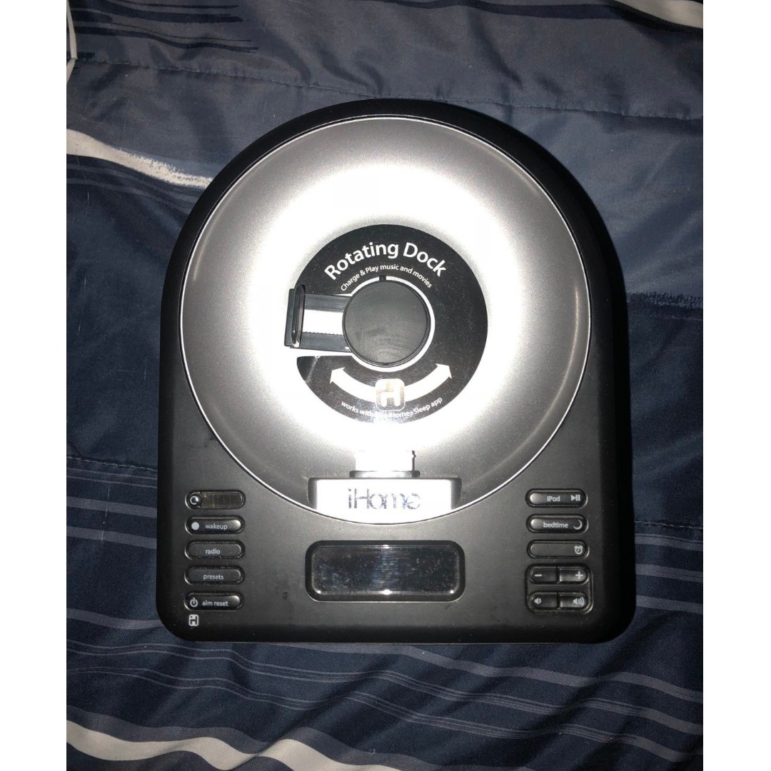 iHome iA63 App-Enhanced 30-Pin iPod/iPhone Alarm Clock Speaker Dock ...