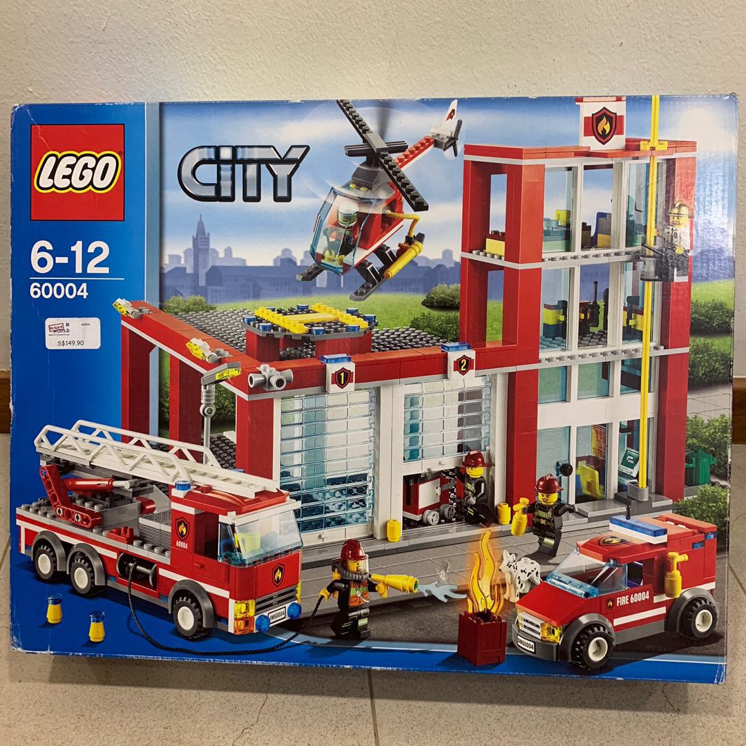 LEGO 60004 fire station, Toys & Games, Bricks & Figurines on Carousell