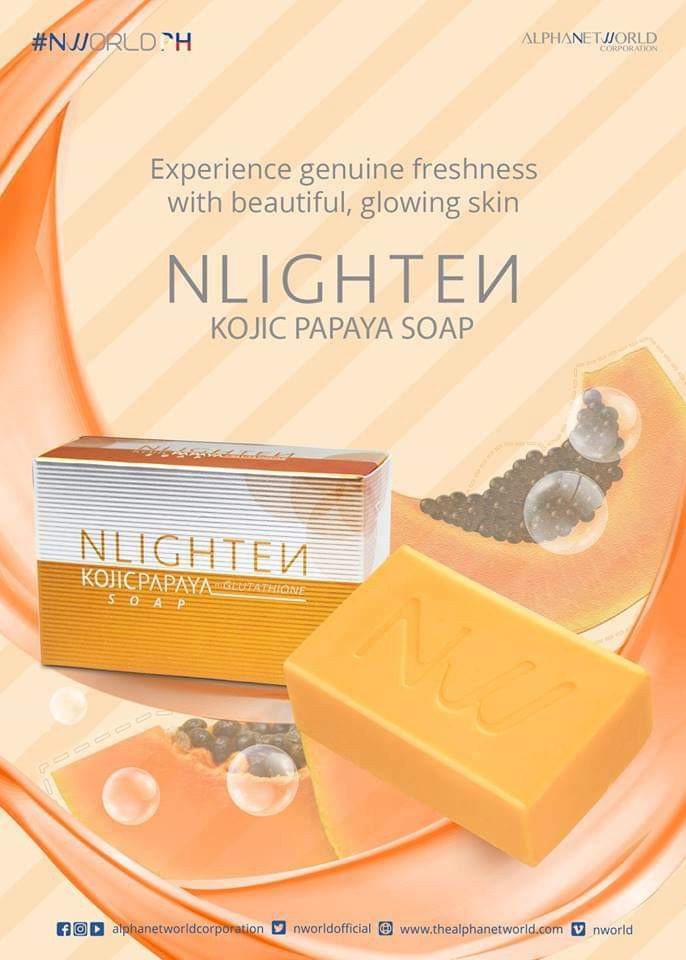 Nlighten Kojic Papaya Soap with Glutathione on Carousell