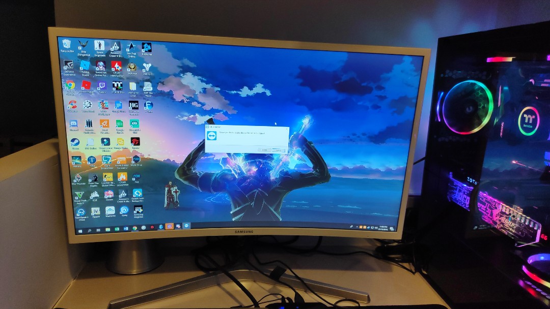 Samsung 27 Inch Curve screen monitor CF397, Computers & Tech, Parts ...