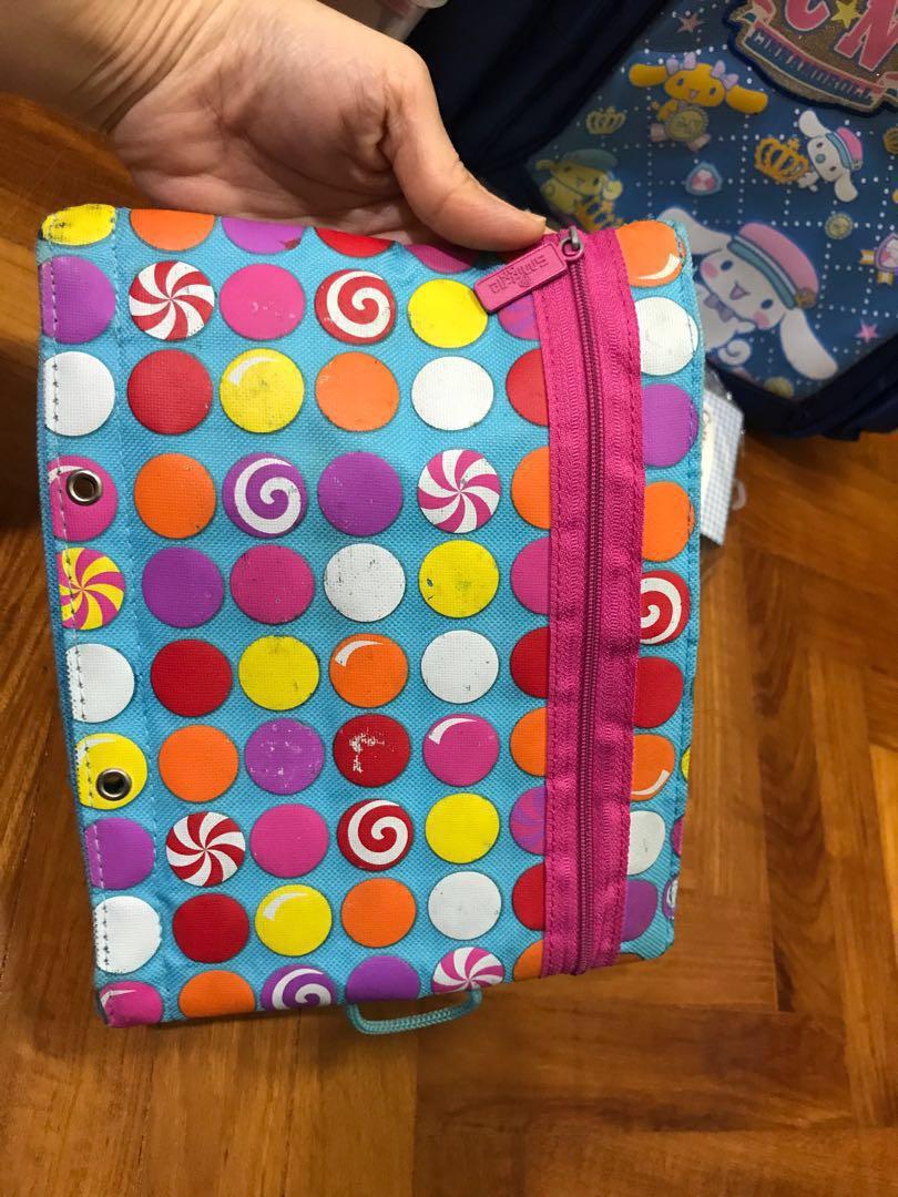 Bundle: Sanrio Cinnamoroll school bag, Smiggle case, BN stickers & 3 ...