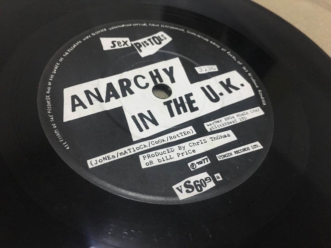 Vintage Anarchy In The Uk Sex Pistol Vinyl Single 1977 Hobbies And Toys Music And Media Cds