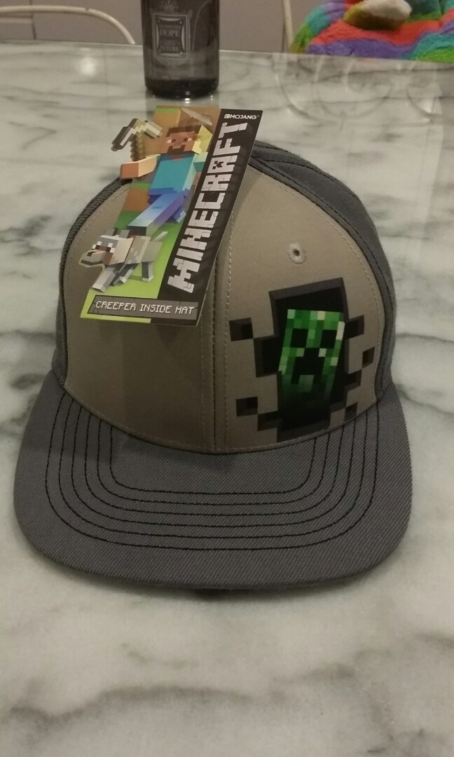 Authentic Minecraft cap, Men's Fashion, Watches & Accessories, Caps ...