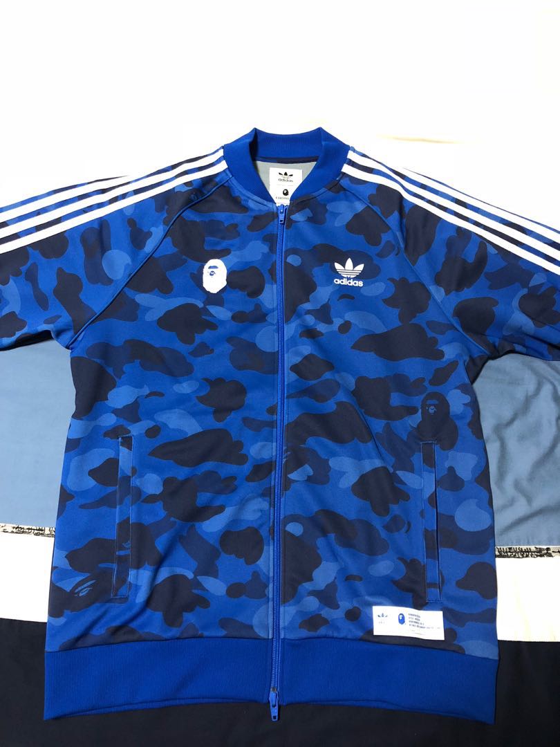 BAPE x Adidas track jacket, Men's Fashion, Coats, Jackets and Outerwear ...