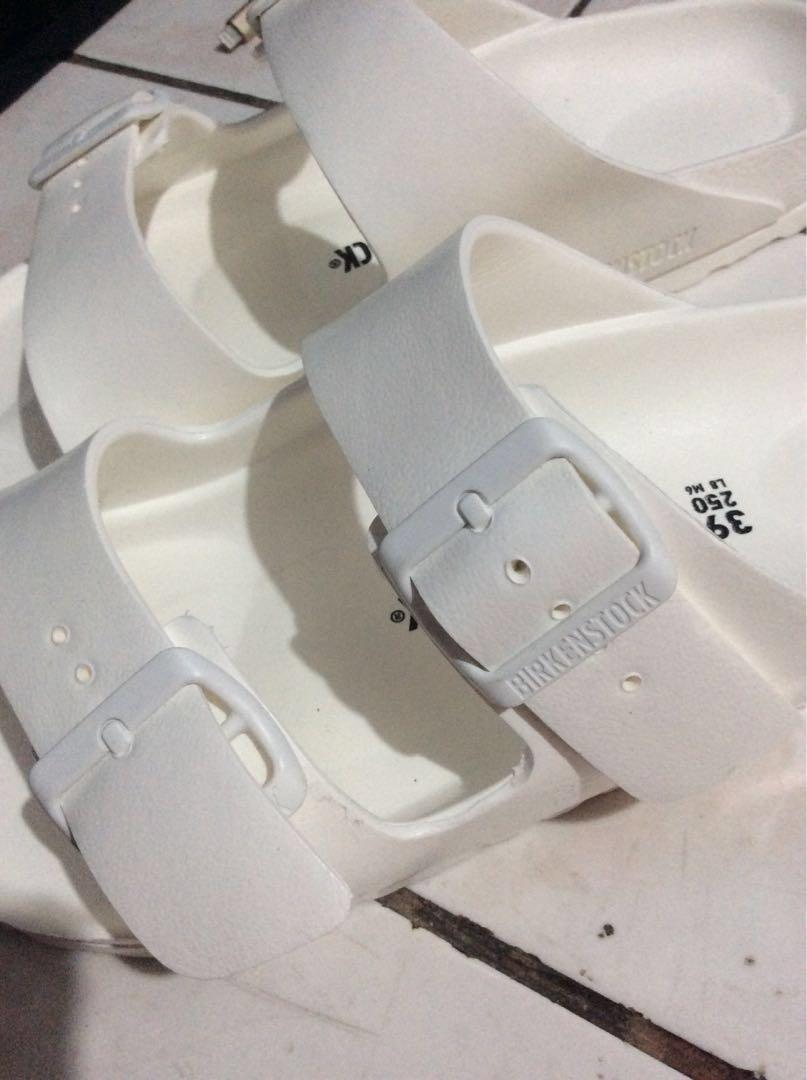 BIRKENSTOCK RUBBER WHITE SANDALS ORIGINAL, Men's Fashion, Footwear ...