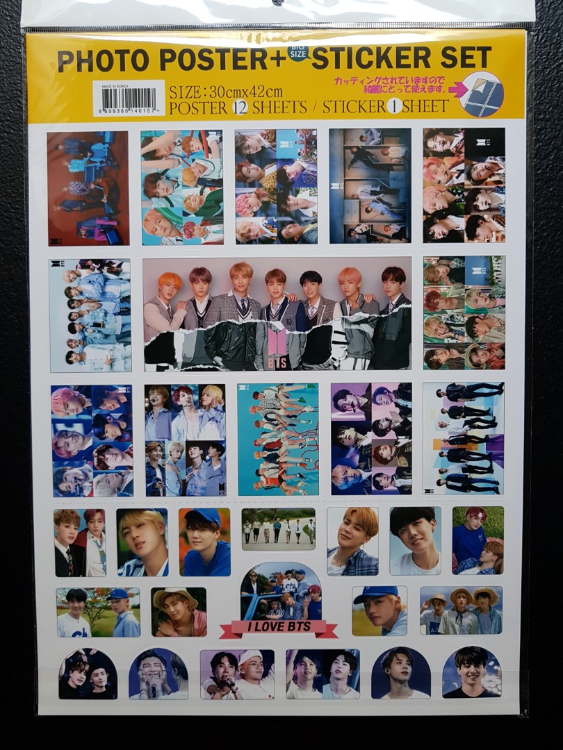 BTS Merchandise (Posters & Stickers), Hobbies & Toys, Memorabilia ...