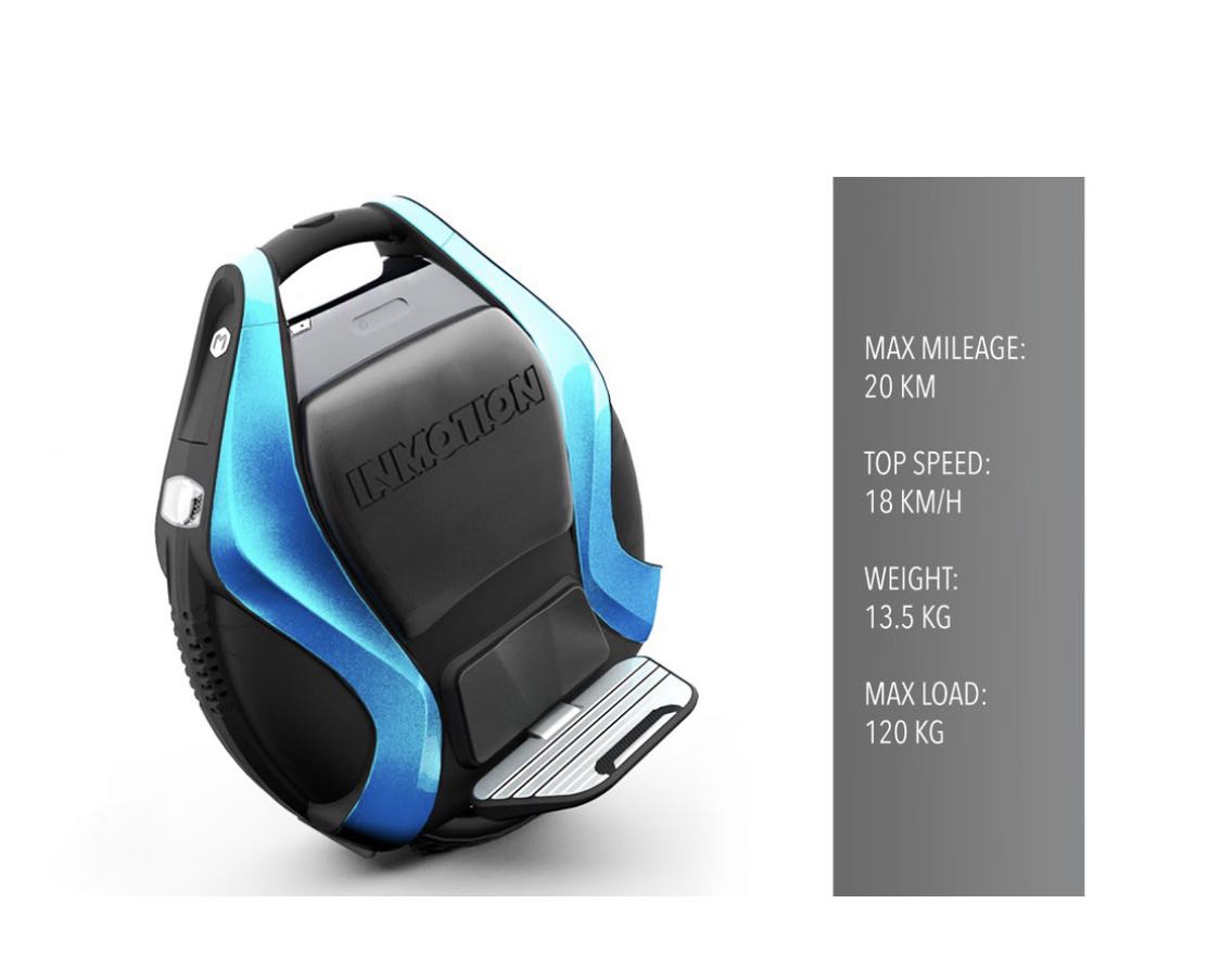 INMOTION electric unicycle twin wheel escooter, Sports Equipment, PMDs ...