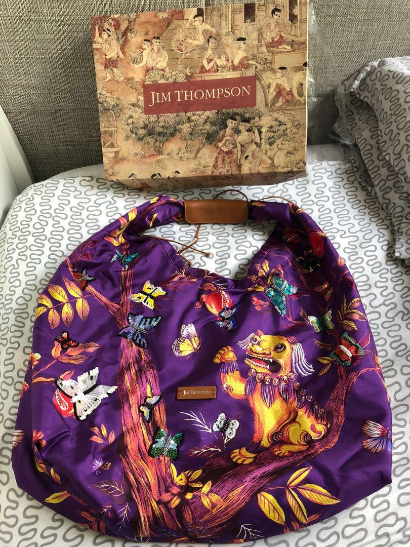 Jim Thompson Silk Hobo Bag, Women's Fashion, Bags & Wallets, Tote Bags ...