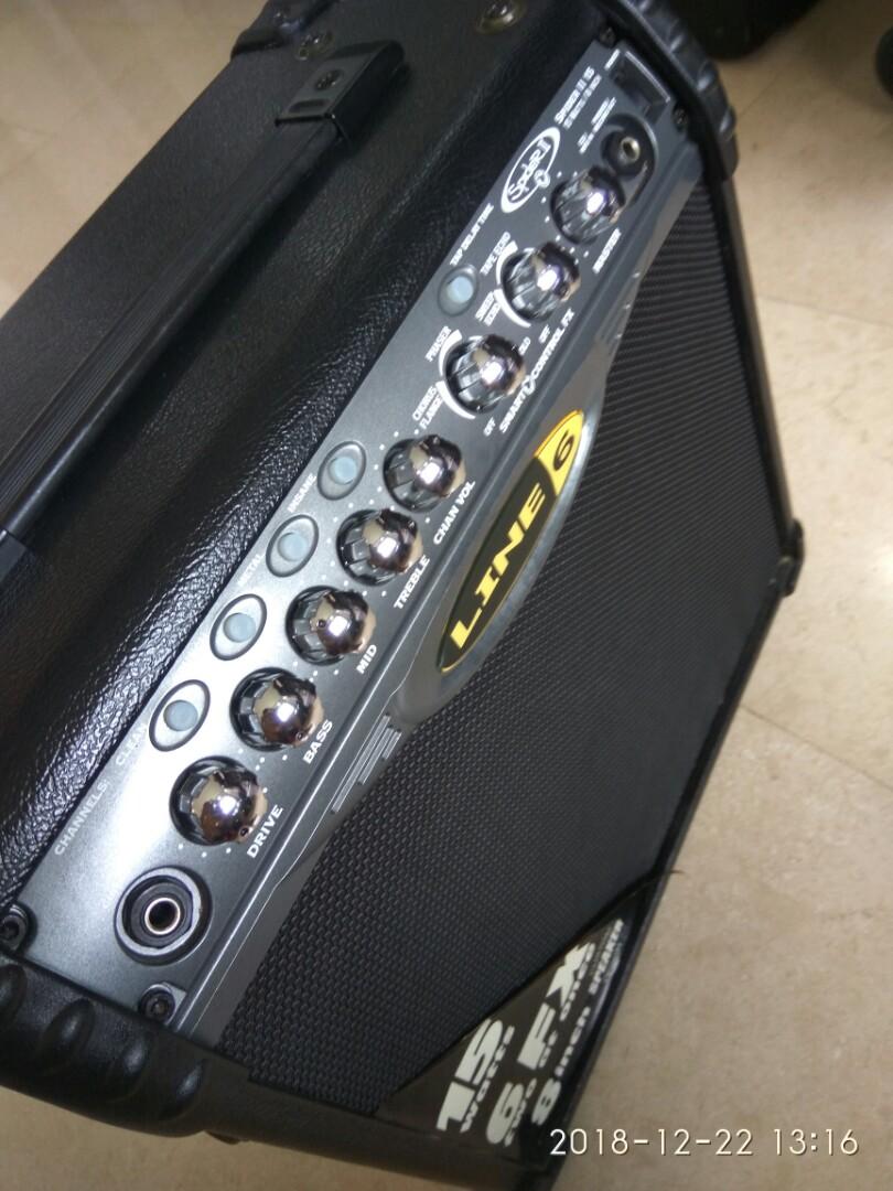 Line 6 Spider II 15 watt 8" Guitar Amplifier with 6 FX, Hobbies & Toys ...