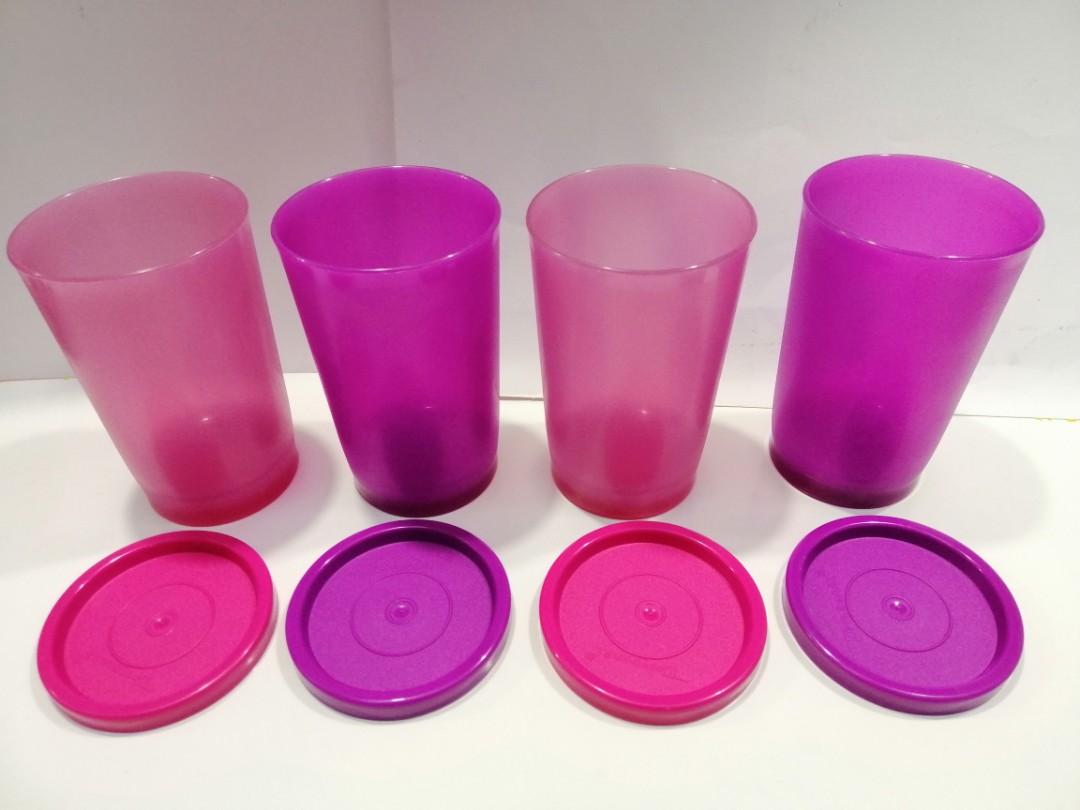 New! Tupperware Cups with lid, Furniture & Home Living, Kitchenware ...