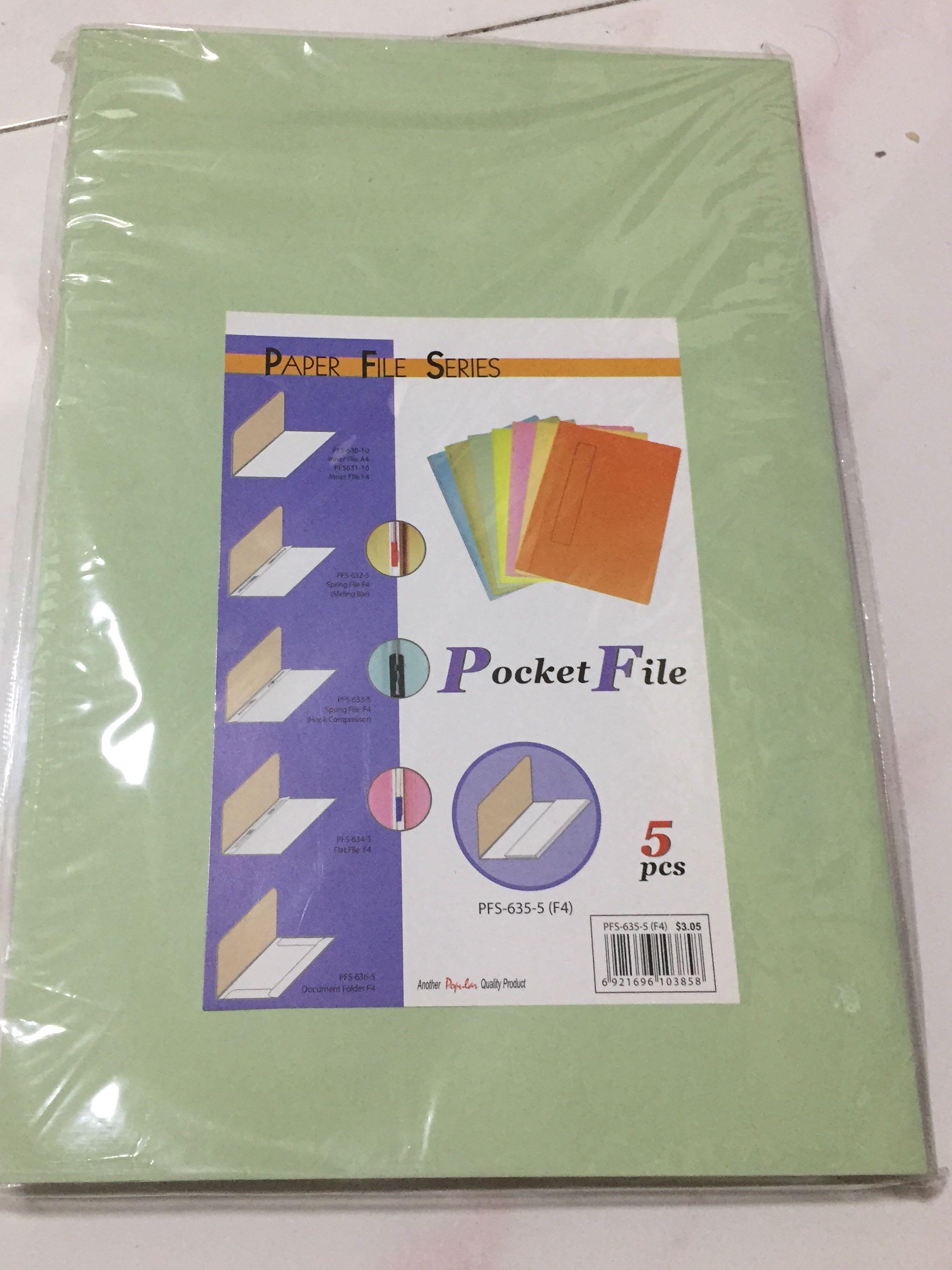 Pocket files, Hobbies & Toys, Stationery & Craft, Stationery & School ...