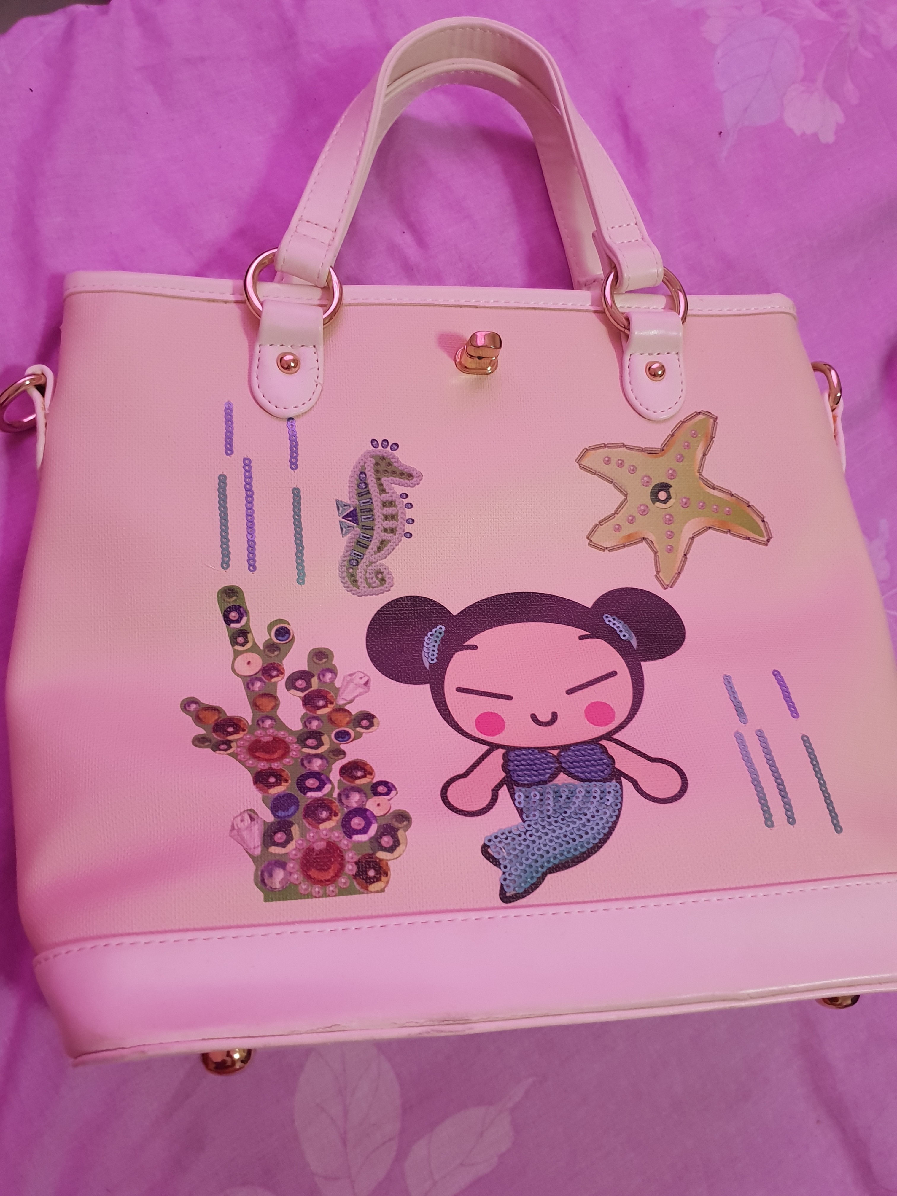 Pucca 2 way bag WHITE, Women's Fashion, Bags & Wallets, Cross-body Bags ...