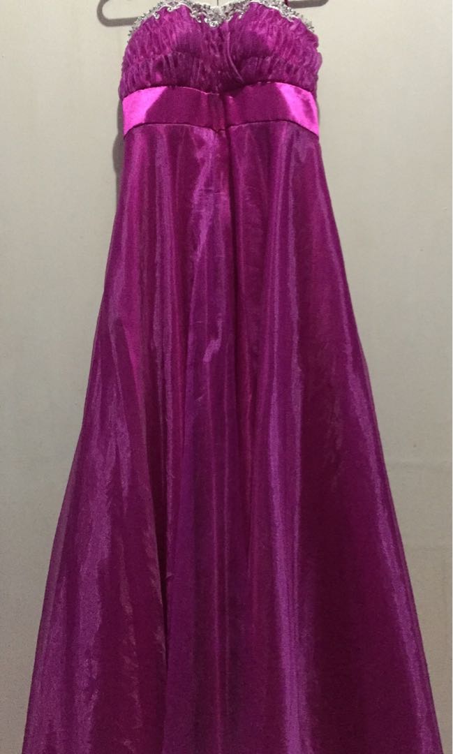 Redviolet GOWN, Women's Fashion, Dresses & Sets, Evening dresses ...