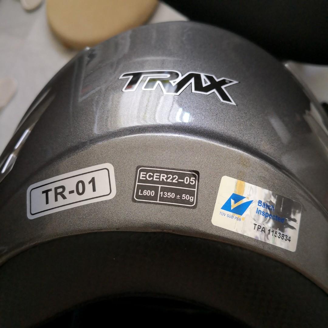 Trax TR-01 Helmet with visor, Motorcycles, Motorcycle Apparel on Carousell