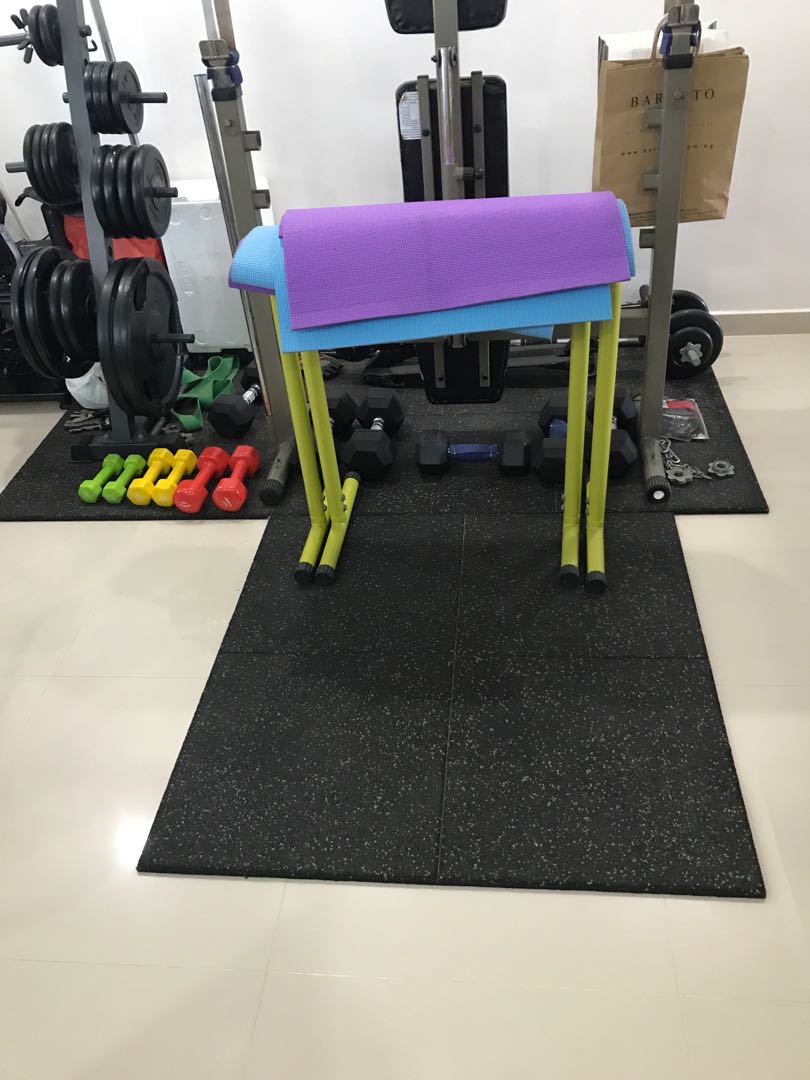 Versafit Gym Rubber Flooring Tile 1M x 1M x 15MM, Sports Equipment ...