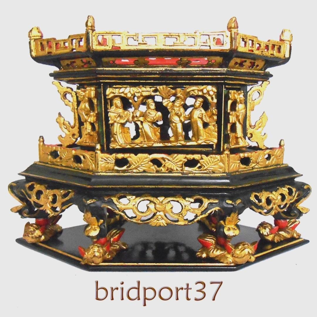 19thC Straits Chinese Nonya Peranakan Chanab Altar Piece with Cover ...