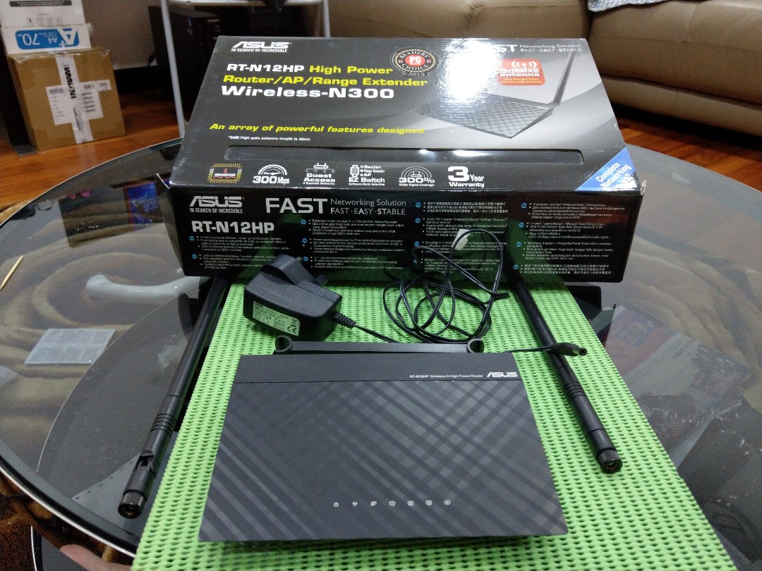 Asus RT-N12HP Wireless Router Support Unifi, Computers & Tech, Parts ...