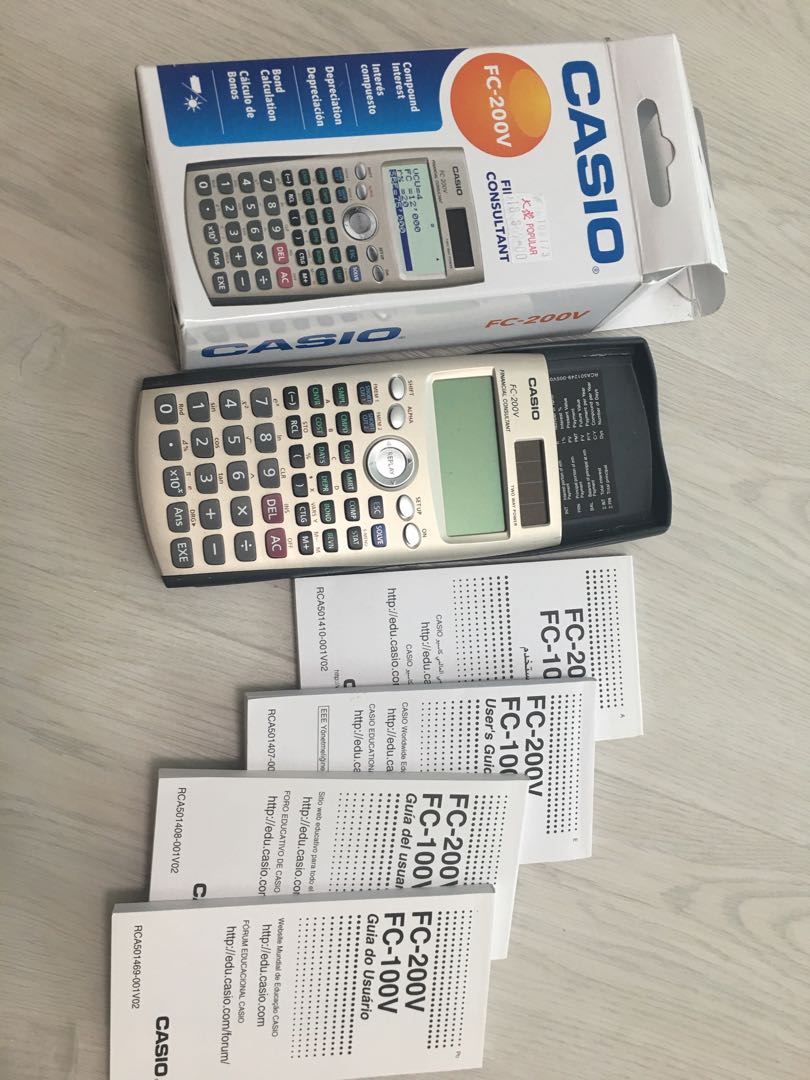 Casio financial calculator- FC-200V, Hobbies & Toys, Books & Magazines ...