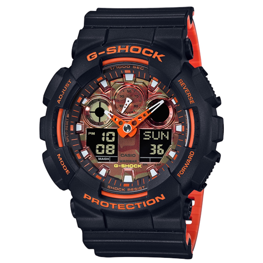 CASIO G-SHOCK GA-100 series GA-100BR-1A GSHOCK GA100BR, 男裝, 手錶及配件, 手錶 ...