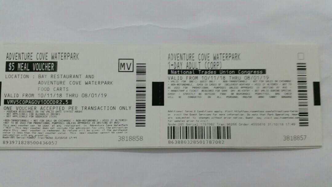 Cheap Adventure Cove Waterpark Sentosa tickets, Tickets & Vouchers ...