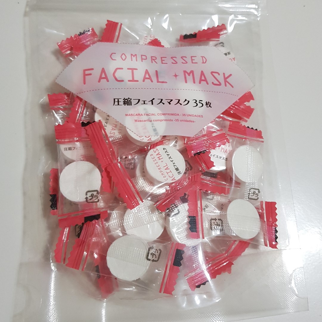 Daiso Compressed Facial Mask (Used), Beauty & Personal Care, Face, Face ...