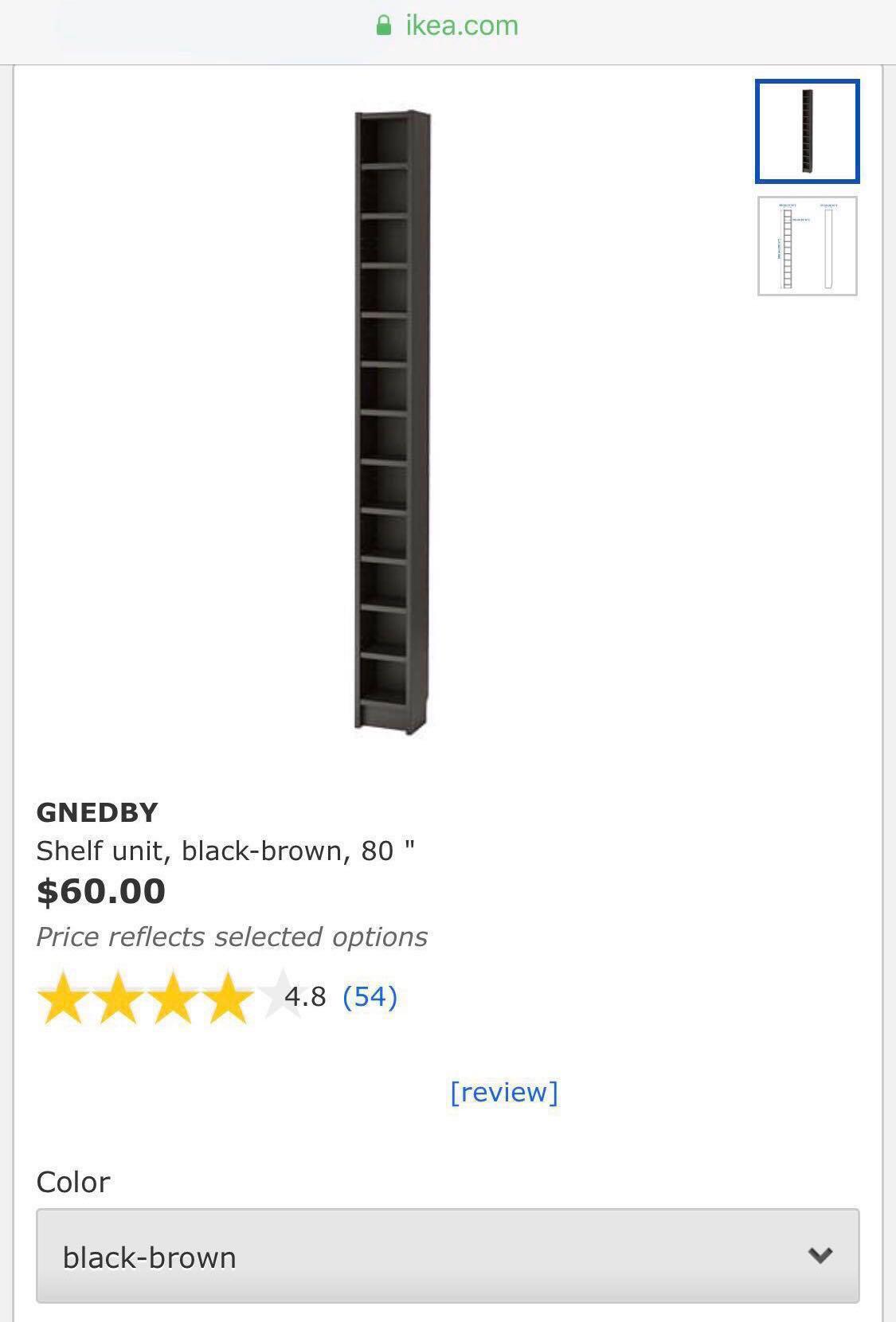 Free Delivery Ikea GNEDBY Shelf Unit, Furniture & Home Living ...