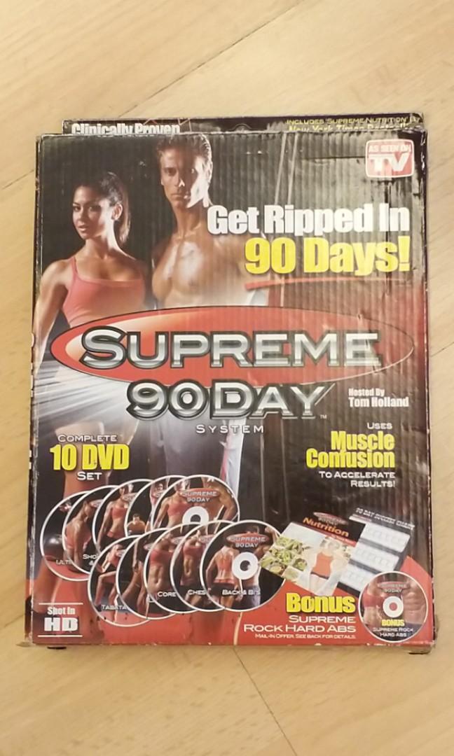 Get Ripped in 90 days Supreme 90 Days, 10 DVD set, Hobbies & Toys ...